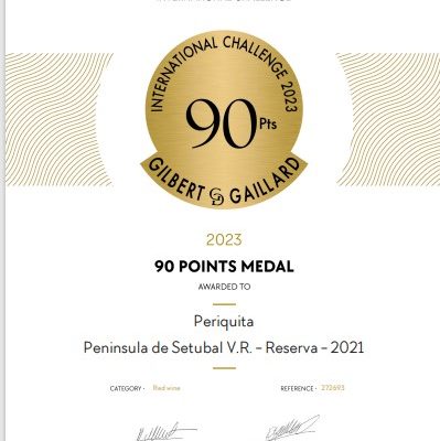 Dobbel gullmedalje til Periquita Reserva - rødvin - portugal